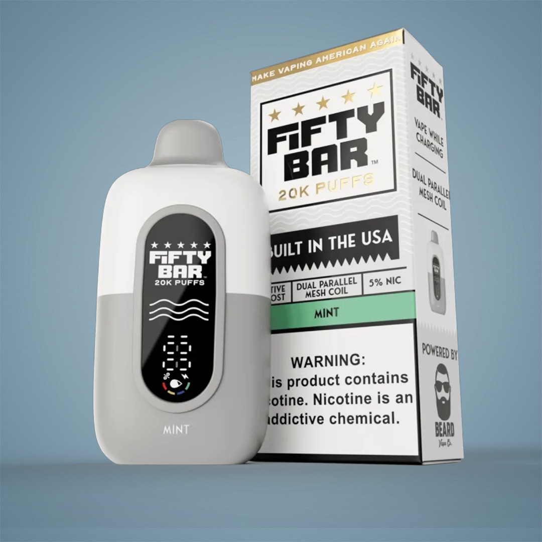 Fifty Bar V2 20K 5CT White Edition Vape | Elite Distributor
